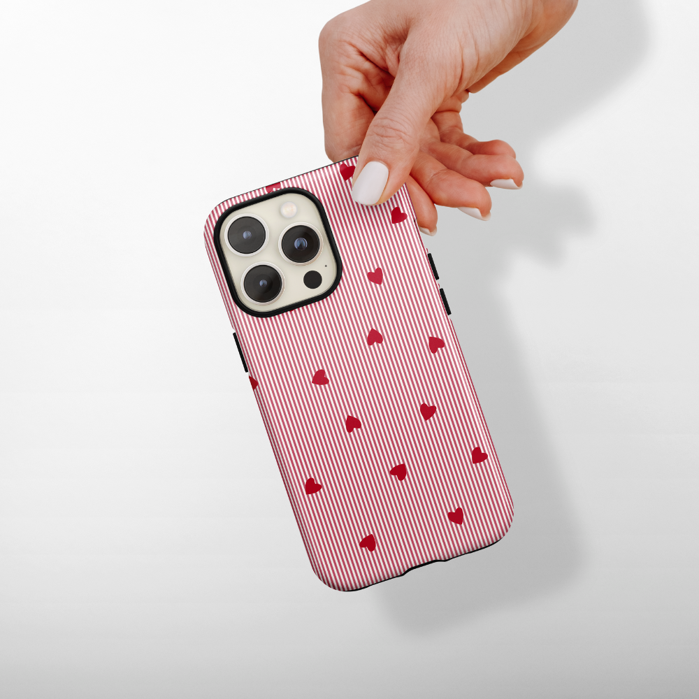 Tough Phone Case - Sweetheart Stripes | iPhone Cases | Coconut Lane