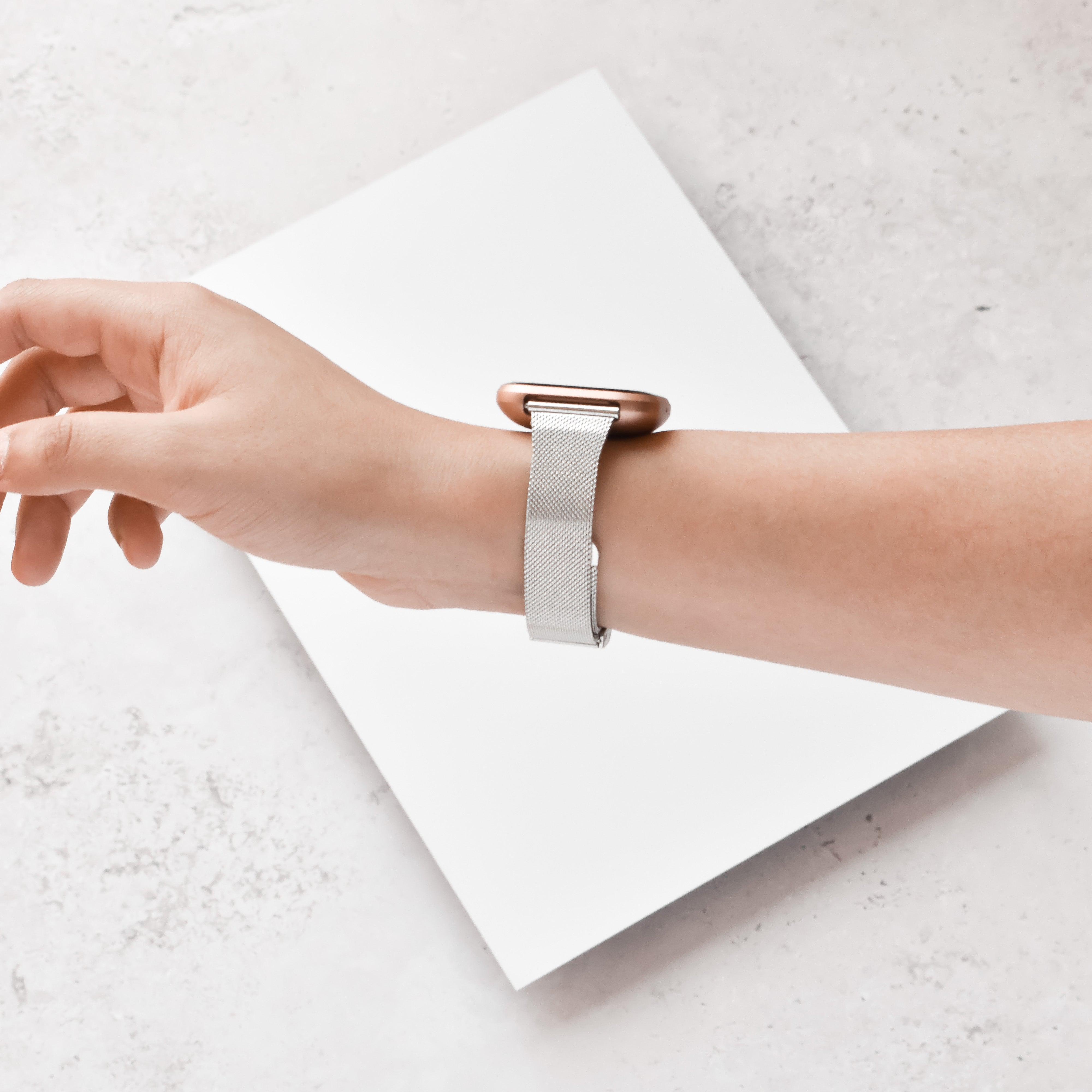 Fitbit Strap - Slim Milanese - Silver | Fitbit Bands | Coconut Lane